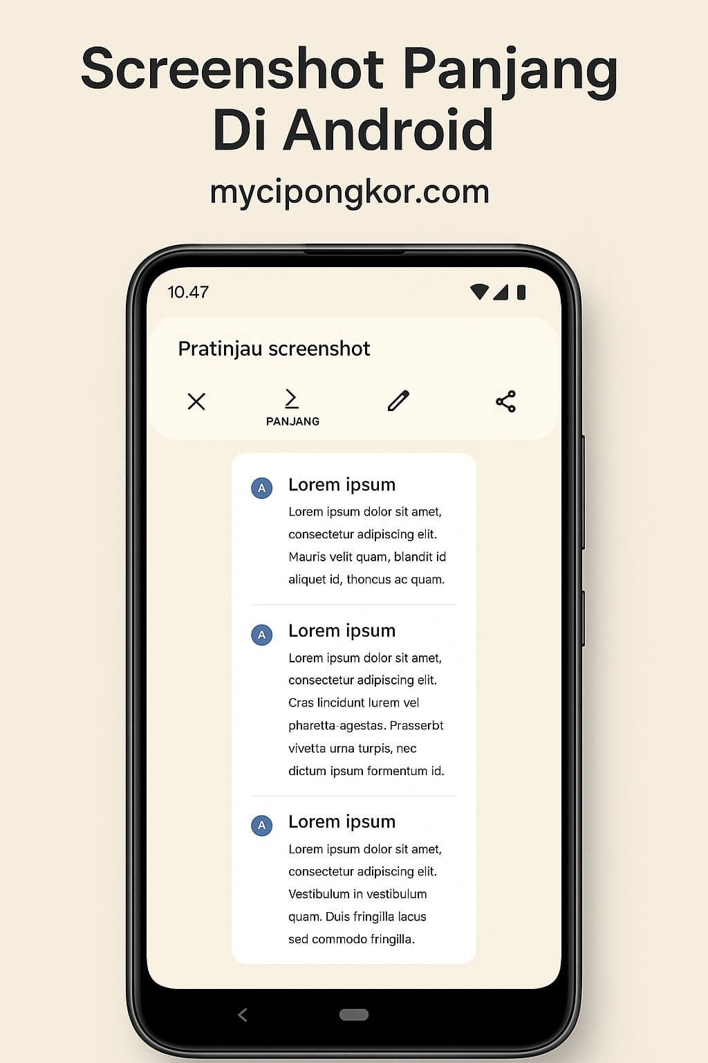 Cara Screenshot Panjang Di Android dengan Full